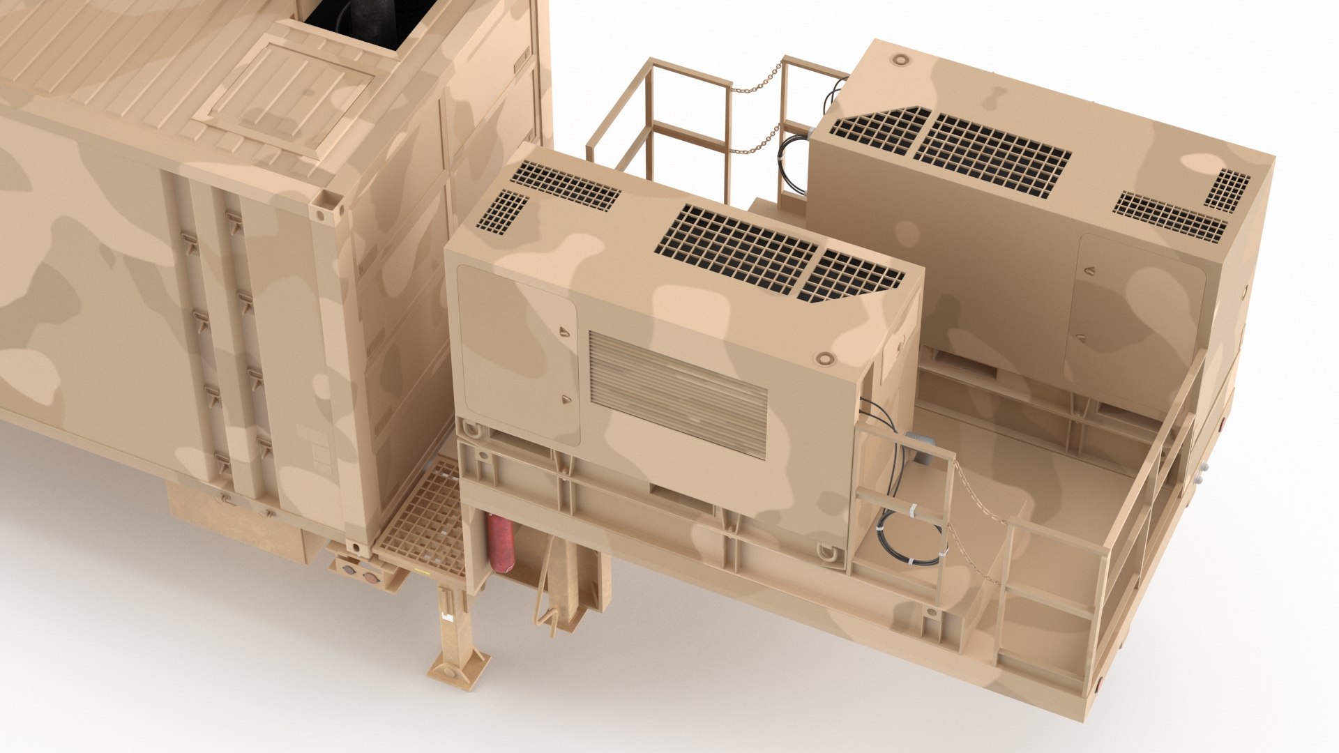 Battery Control Center Sand Camouflage With Antennas Up Model ...