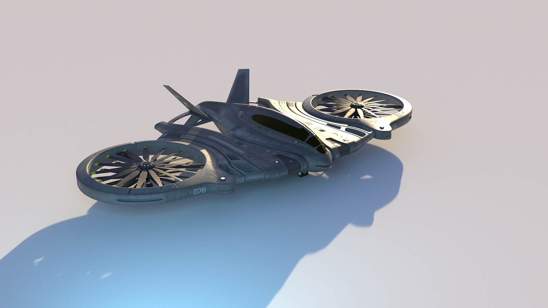 3D Futuristic Dropship Copter Model - TurboSquid 1724925