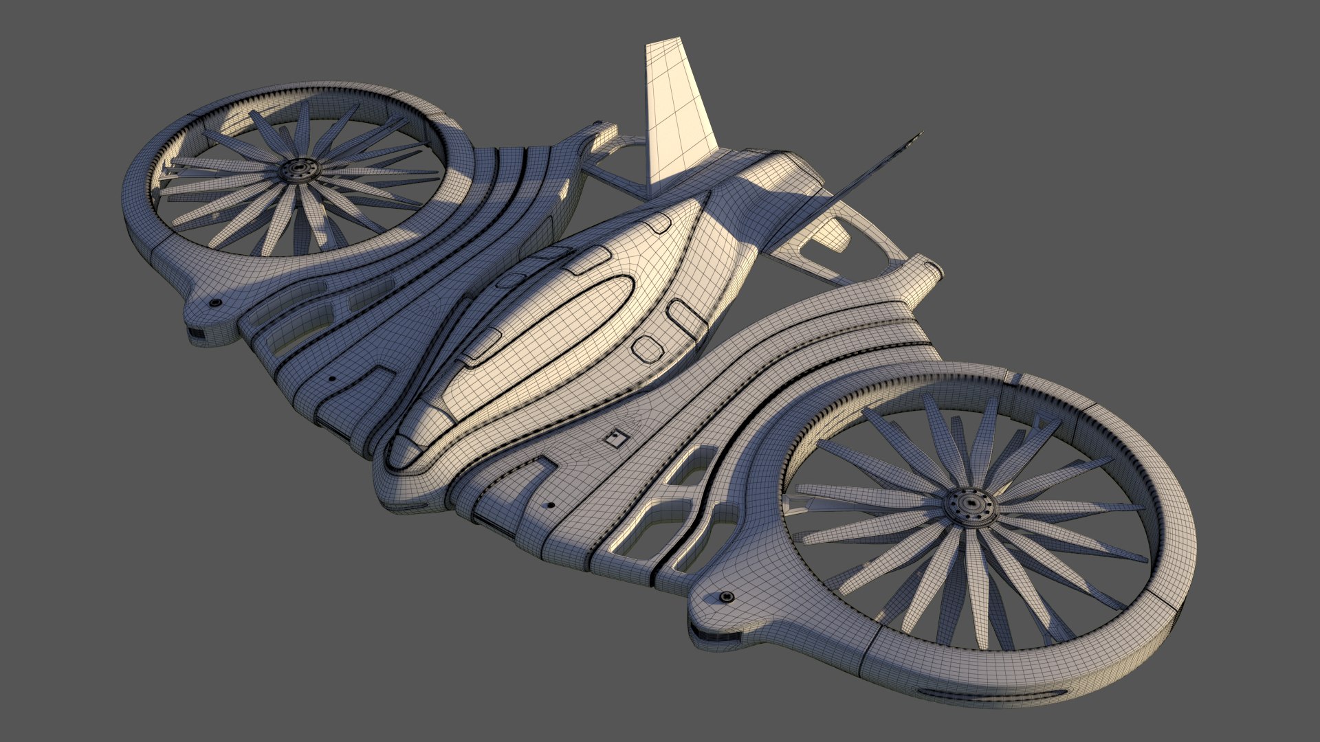 3D Futuristic Dropship Copter Model - TurboSquid 1724925