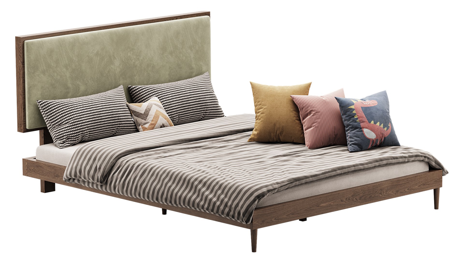 Zinus-Raymond-38-Wood-Platform-Bed 3D Model - TurboSquid 2346774