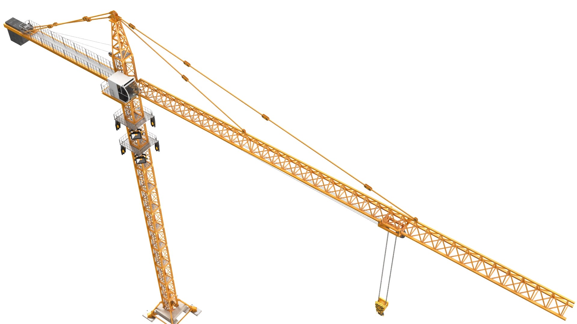 Detailed Construction Crane 3D Model - TurboSquid 2251656