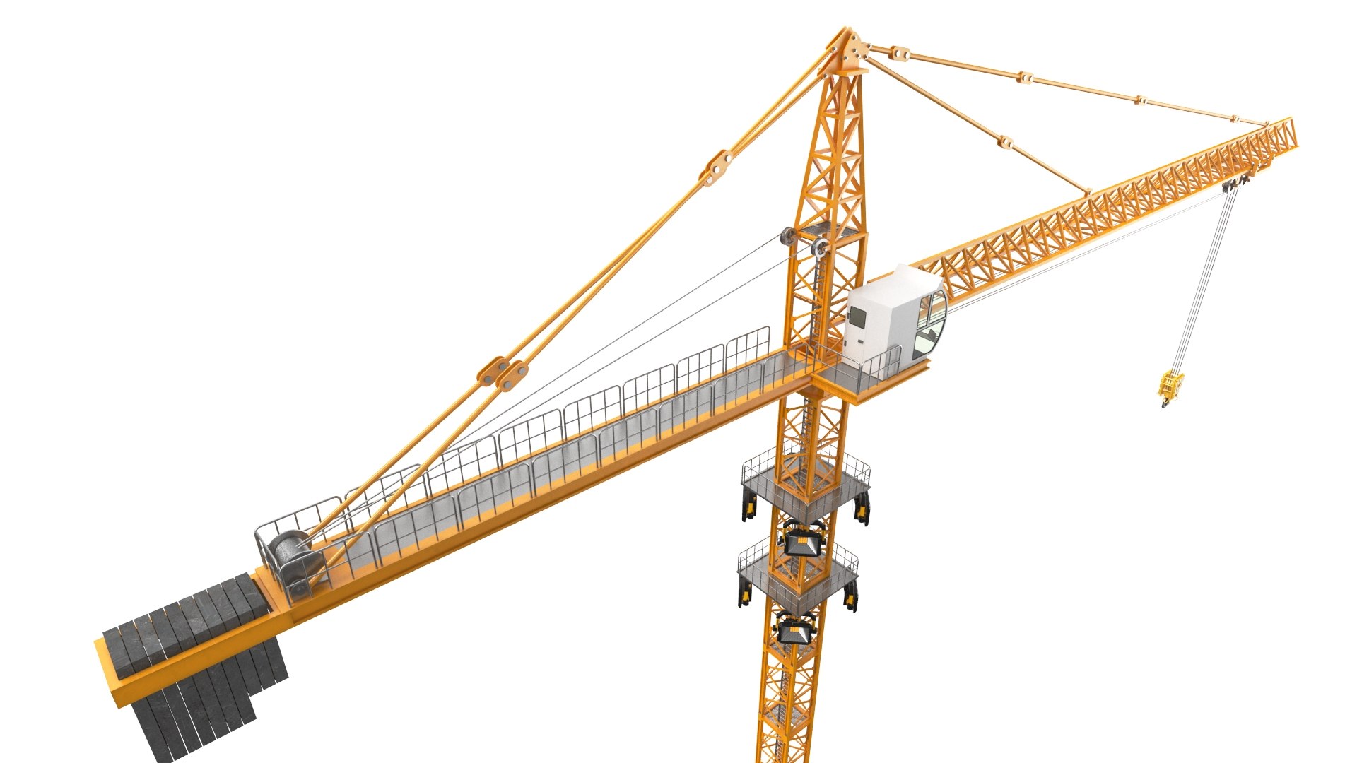 Detailed Construction Crane 3D Model - TurboSquid 2251656