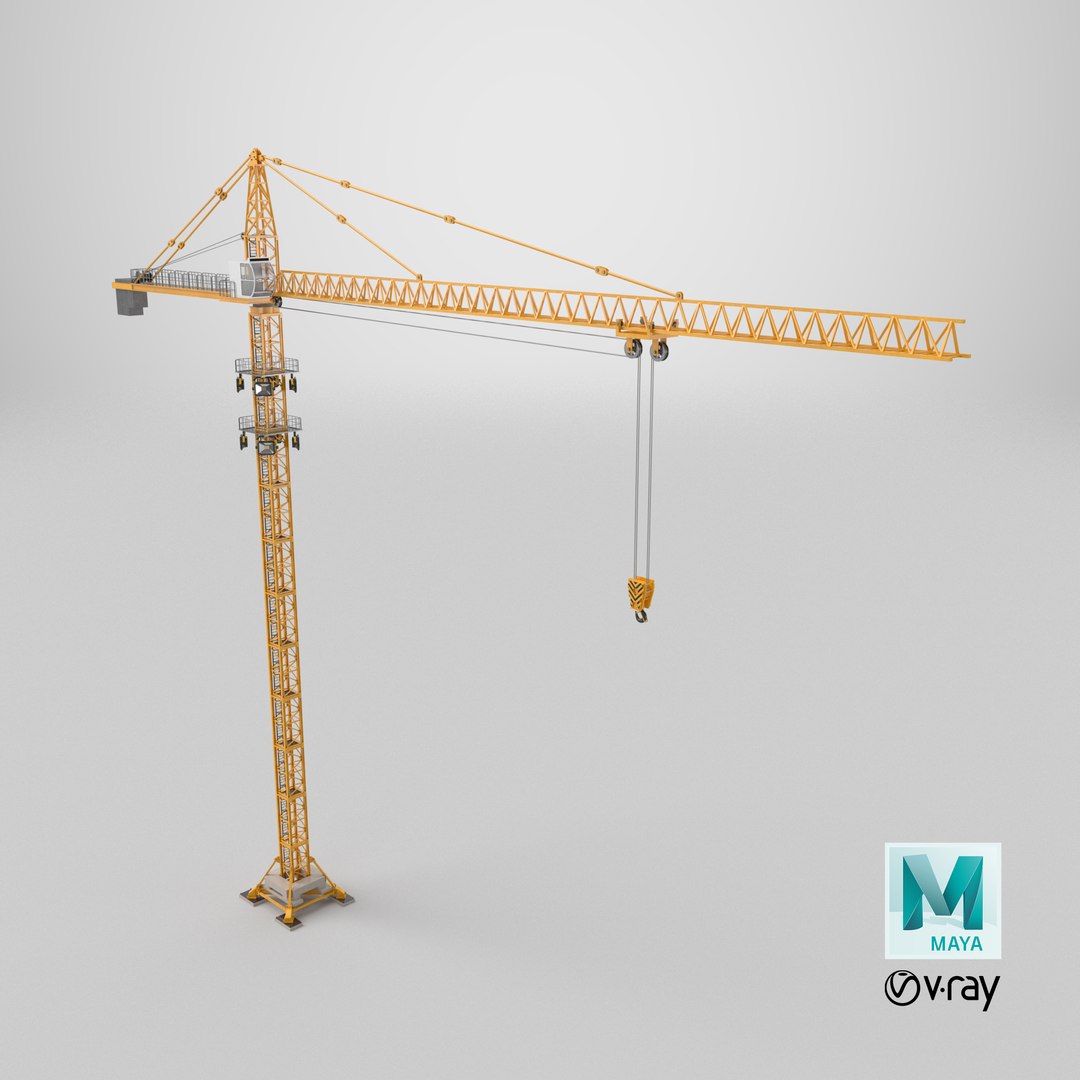 Detailed Construction Crane 3D Model - TurboSquid 2251656