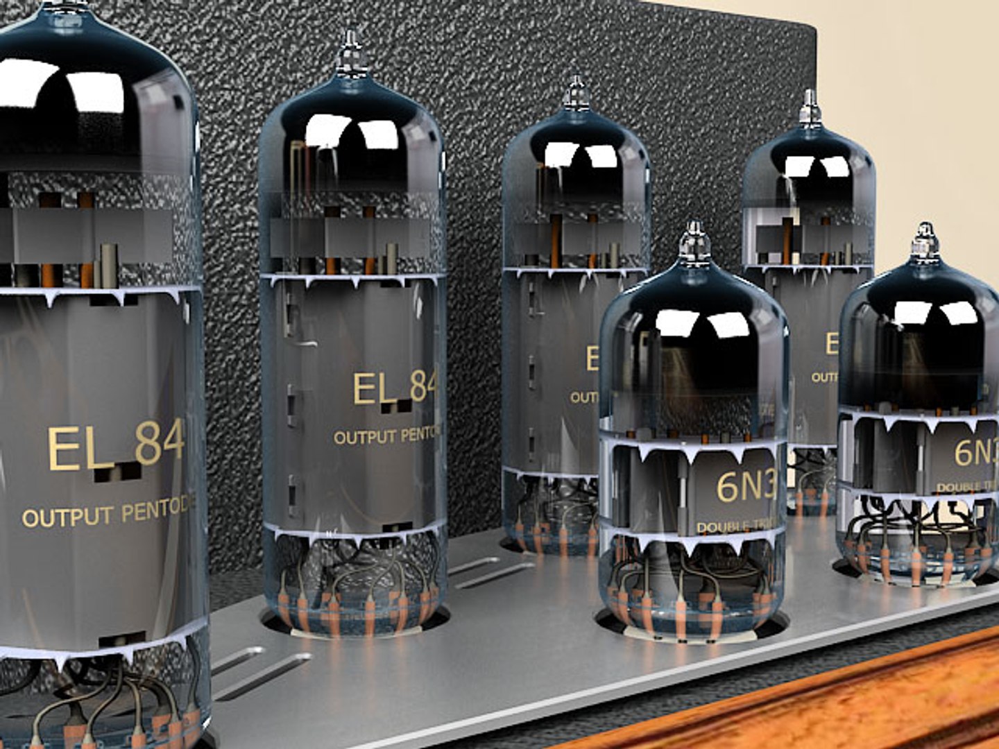 3d Model Hi-fi Tube Amplifier 2