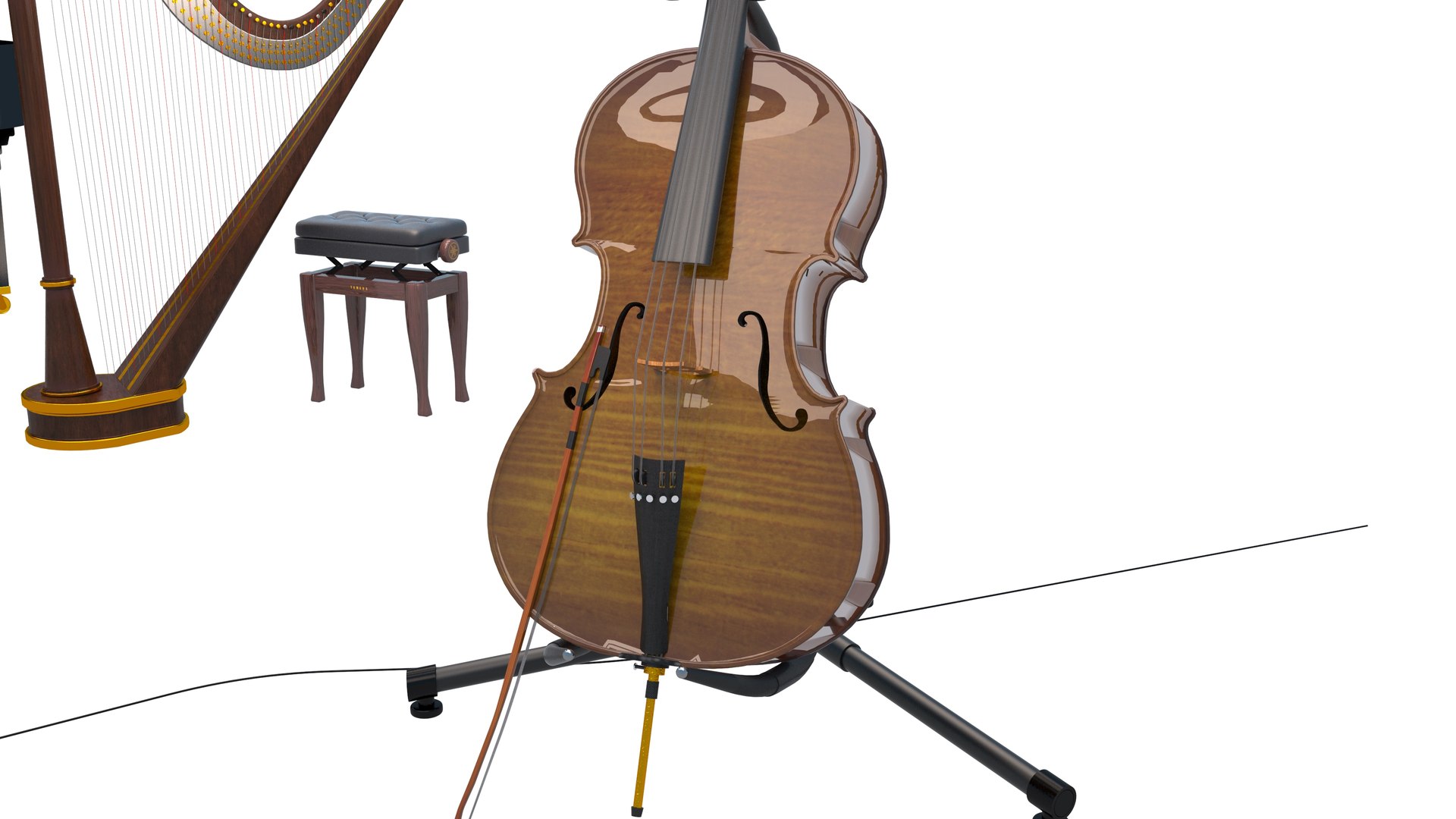 Orchestra Concert Equipment model - TurboSquid 2030054