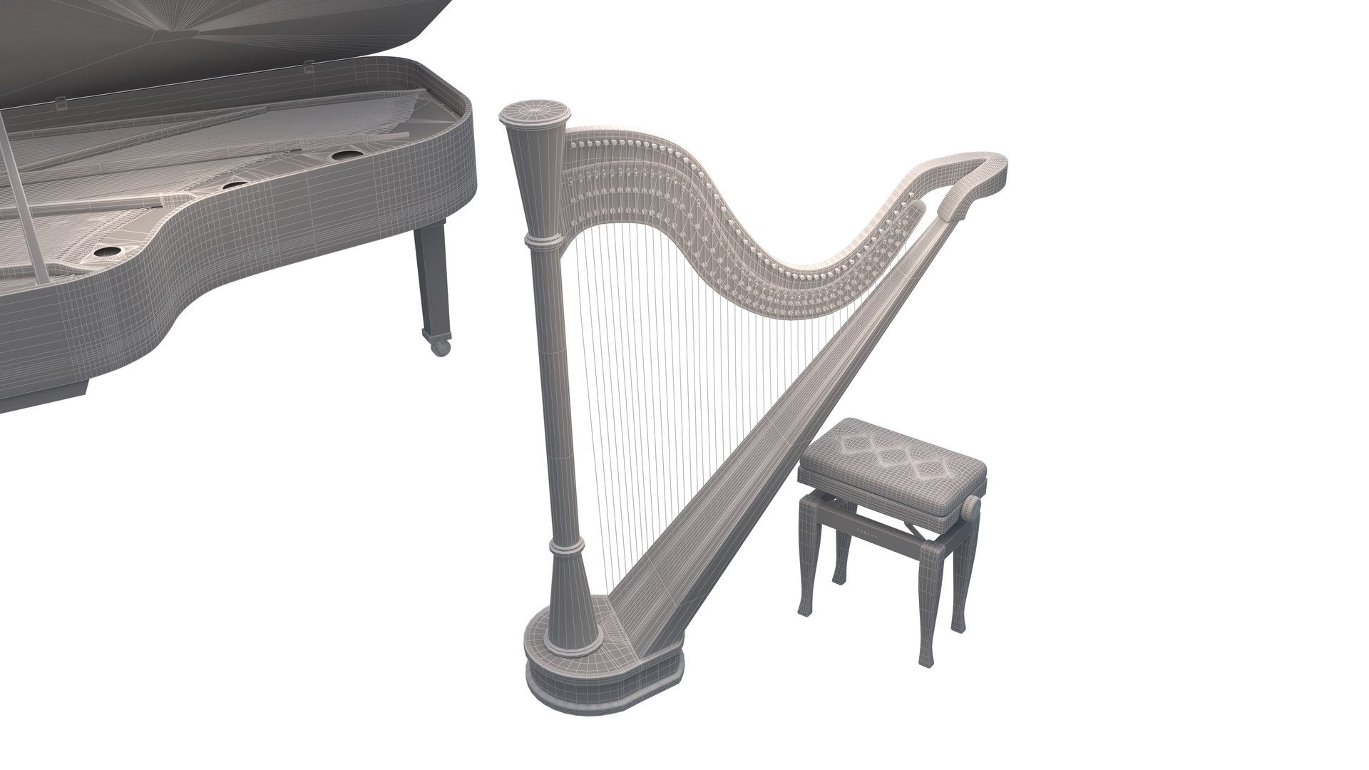 Orchestra Concert Equipment model - TurboSquid 2030054