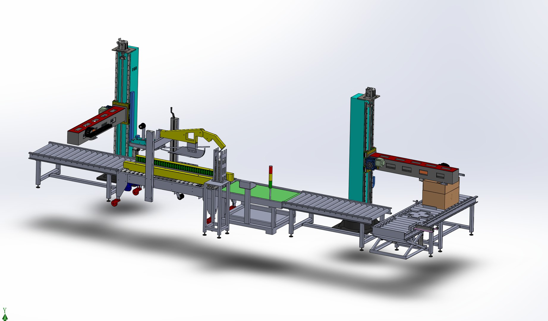 3D Stacking And Packing Line - TurboSquid 1886711