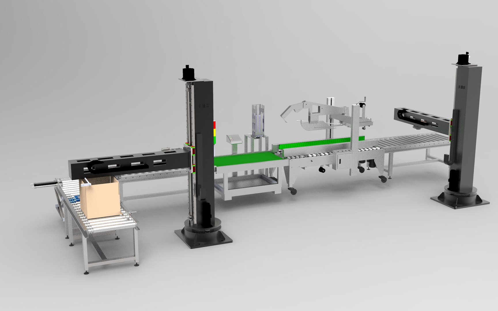 3D Stacking And Packing Line - TurboSquid 1886711
