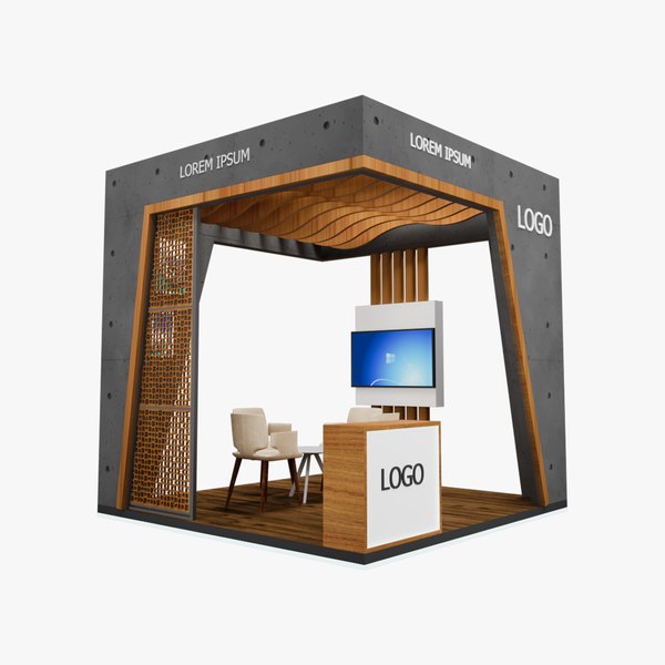 modelo 3d Idea de stand de 3x3 metros - TurboSquid 2278456