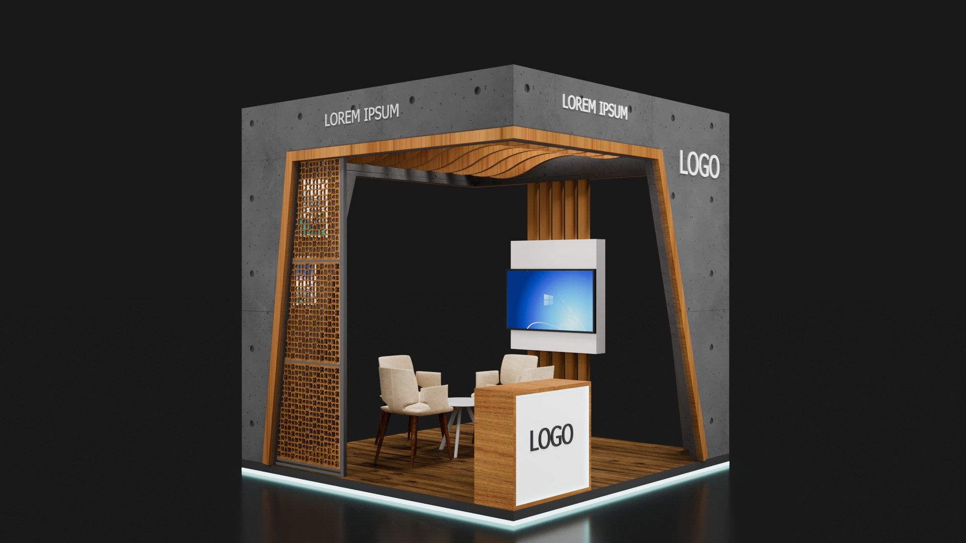 3x3 Meter Booth Idea Model - TurboSquid 2278456