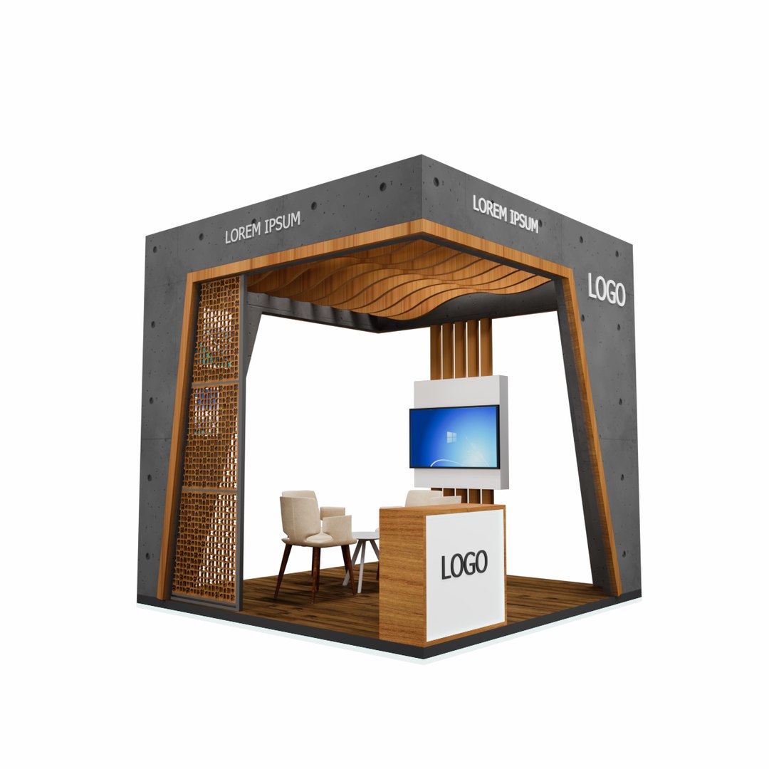 3x3 Meter Booth Idea Model - TurboSquid 2278456