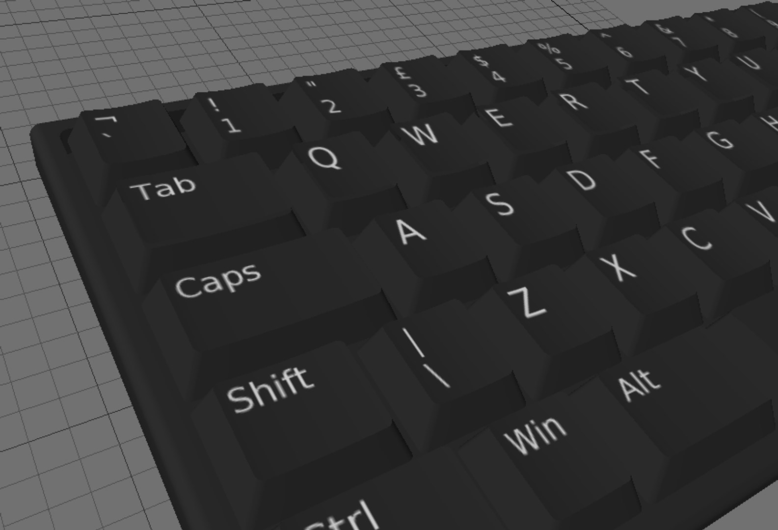 Free Uk-layout Compact Keyboard 3d Model