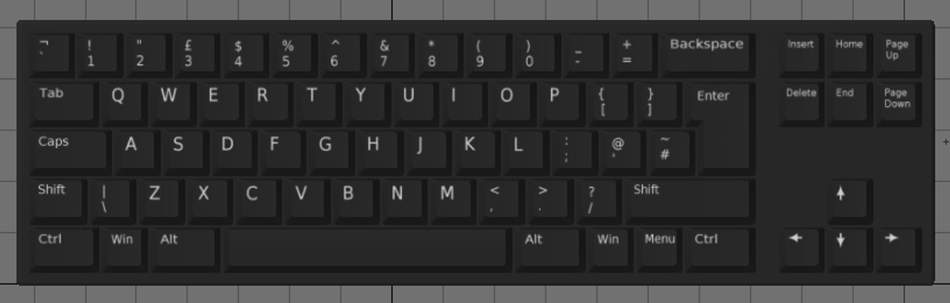 Free Uk-layout Compact Keyboard 3d Model