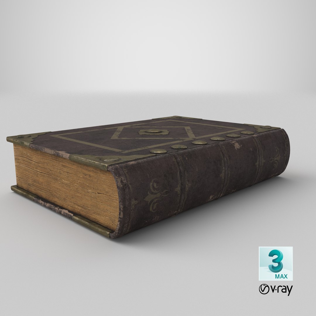 3d old book model