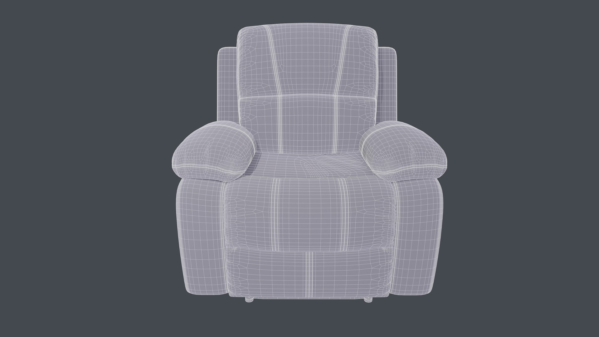 3D Model Recliner Arm Leather Chair Sofa Singa Seater - TurboSquid 2022491