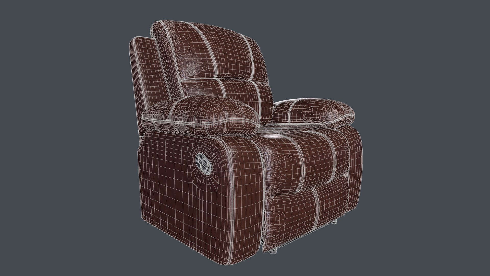 3D Model Recliner Arm Leather Chair Sofa Singa Seater - TurboSquid 2022491