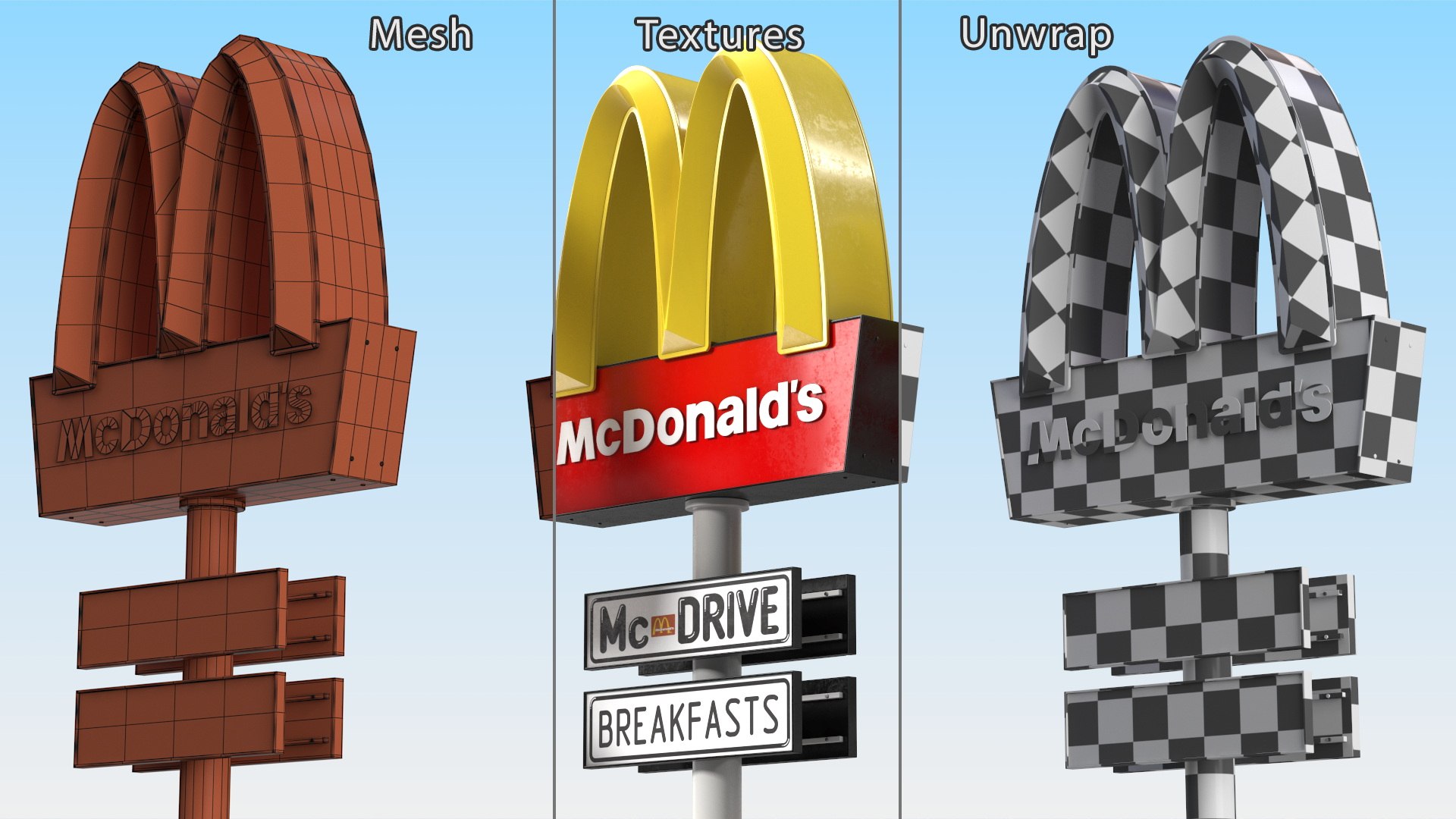 3D model McDonalds Pylon - TurboSquid 2160859