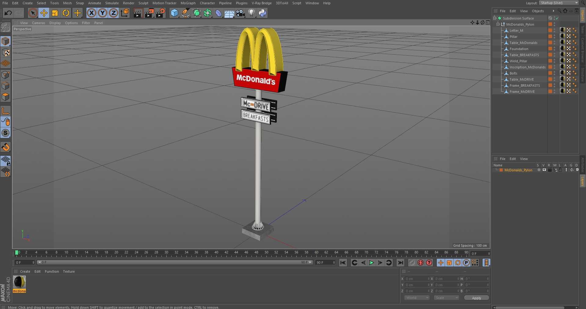 3D model McDonalds Pylon - TurboSquid 2160859