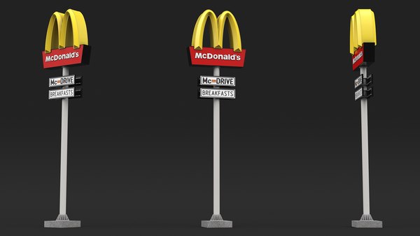 modelo 3d Pilón McDonalds - TurboSquid 2160859