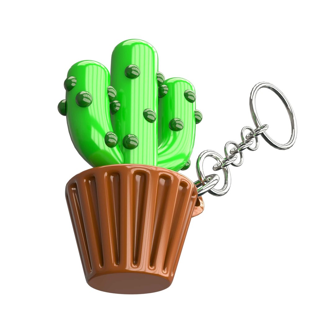 3D Potted Cactus Keychain Model - TurboSquid 2510694