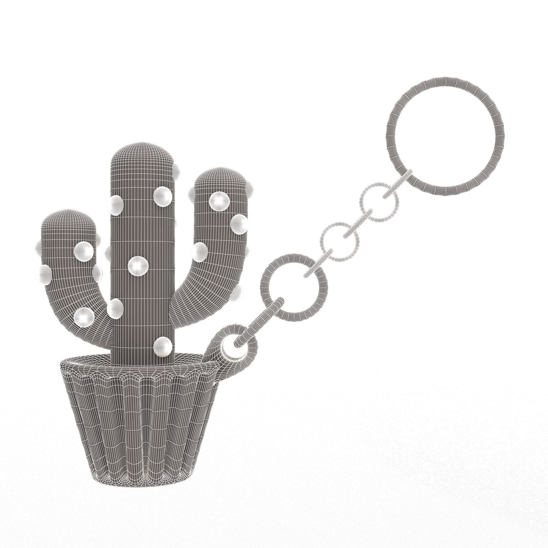 3D Potted Cactus Keychain Model - TurboSquid 2510694