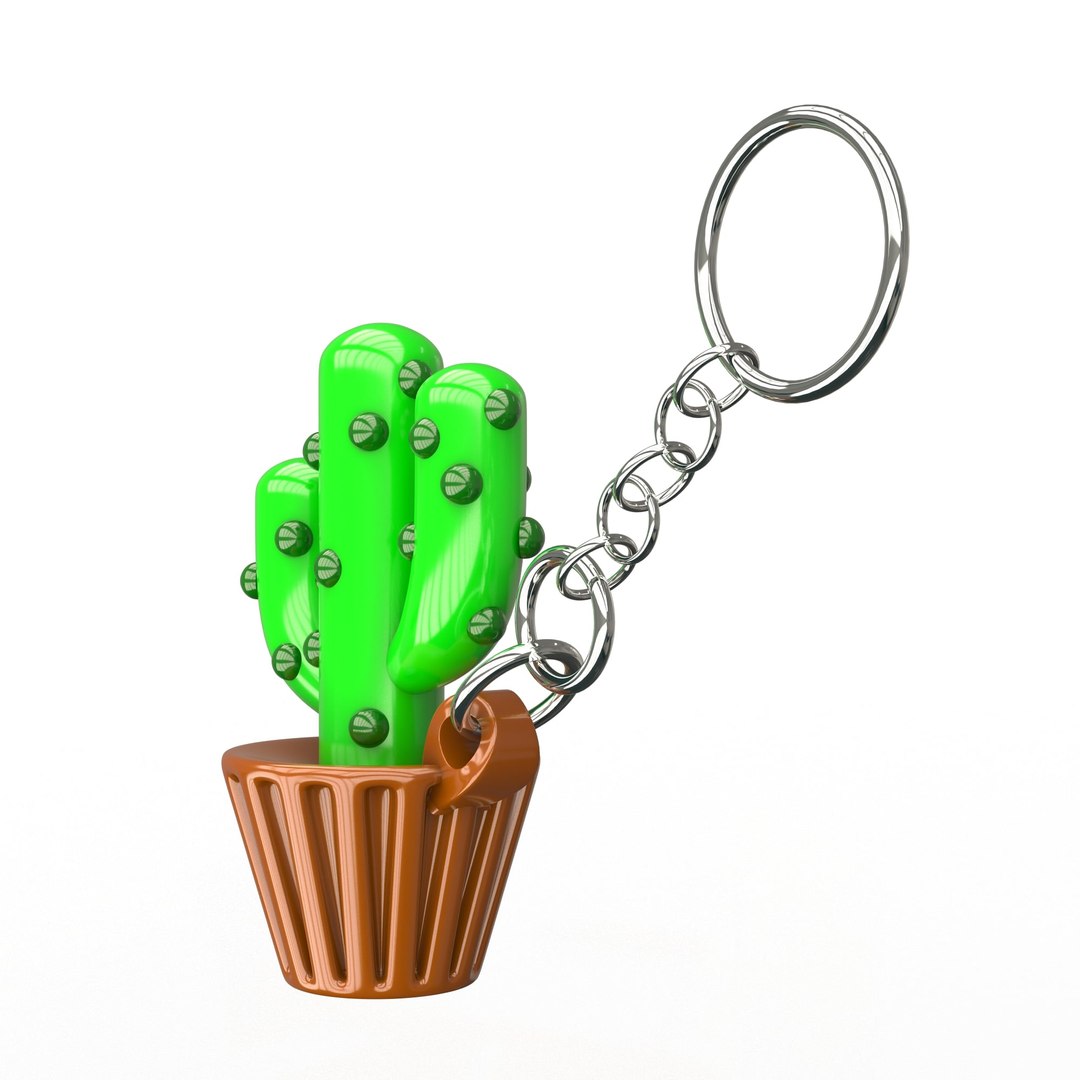3D Potted Cactus Keychain Model - TurboSquid 2510694