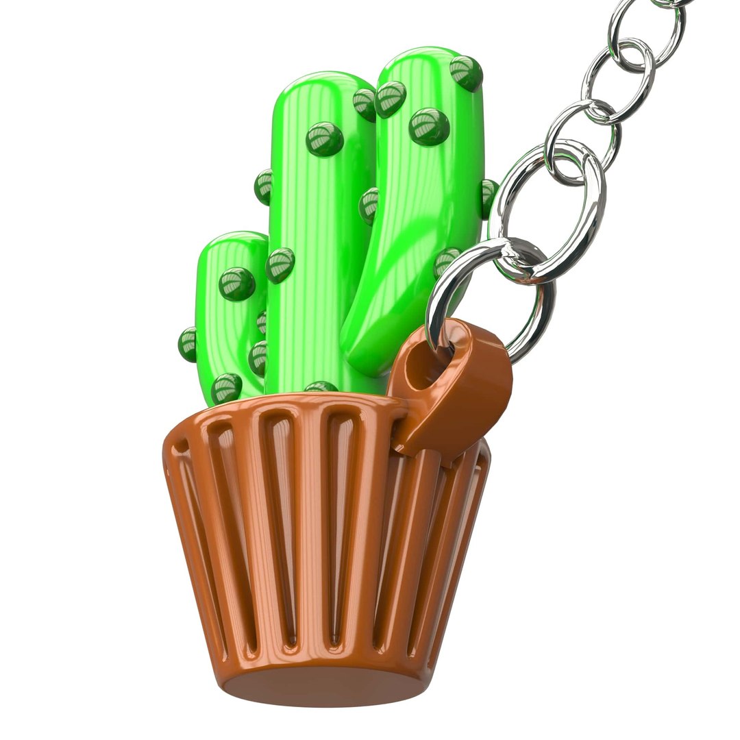 3D Potted Cactus Keychain Model - TurboSquid 2510694