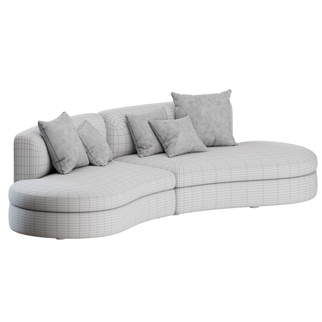 Coda Curved Sofa By Newworks 3D - TurboSquid 2350044