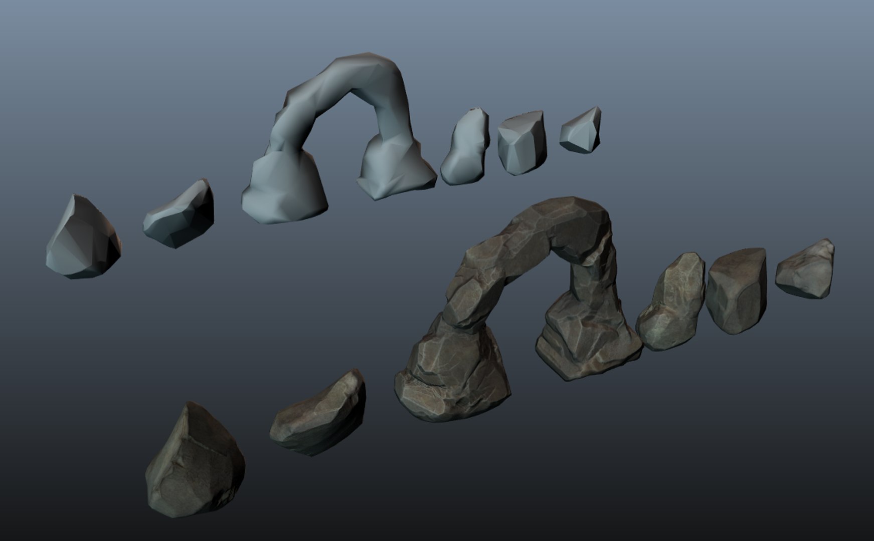 Rock Set Ready - 3d Model