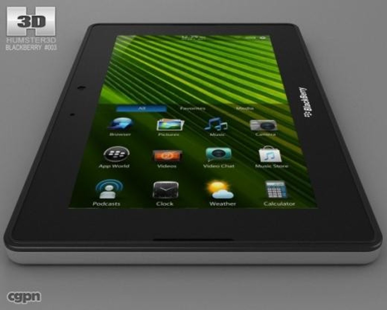 3d model of blackberry playbook