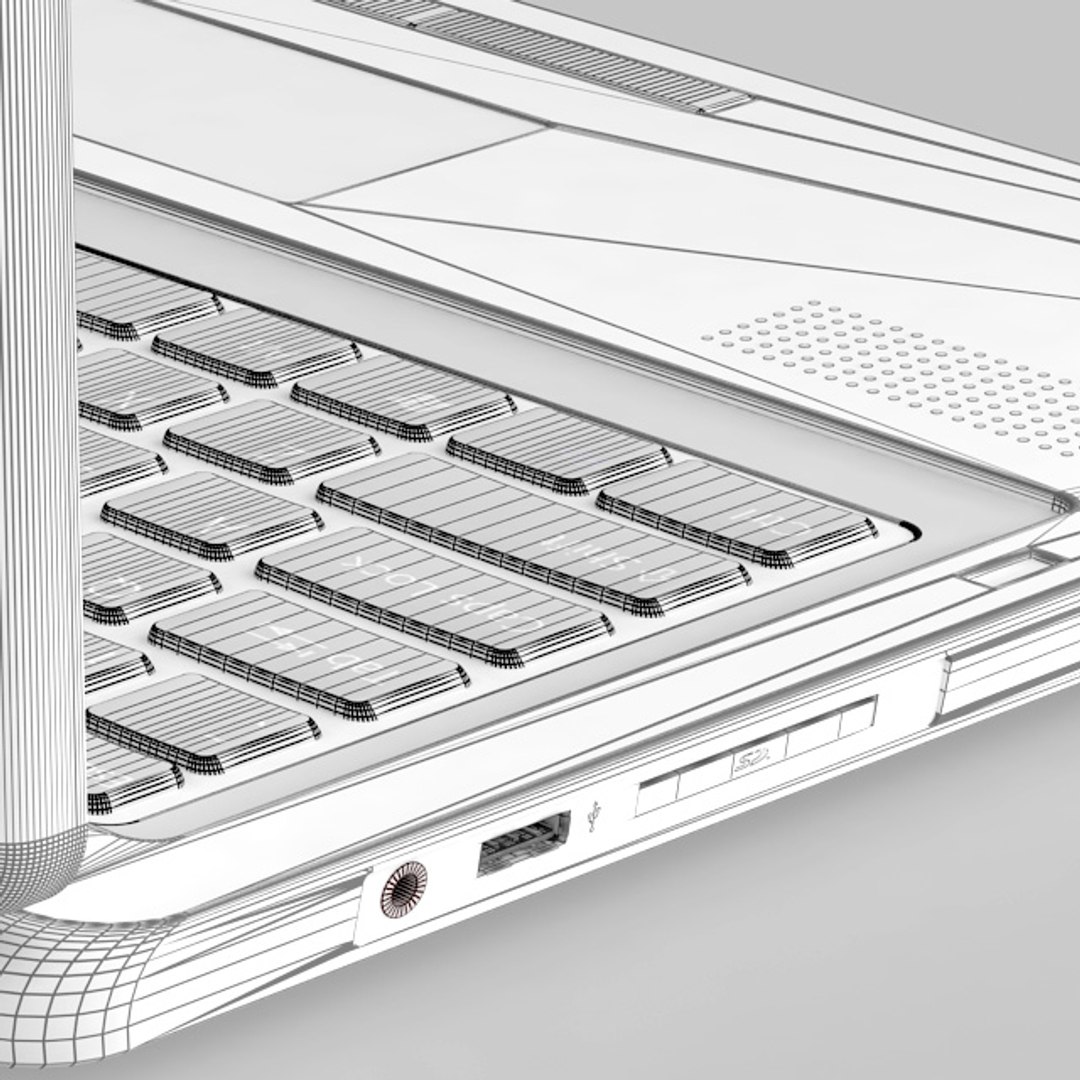 3d generic laptop keyboard model