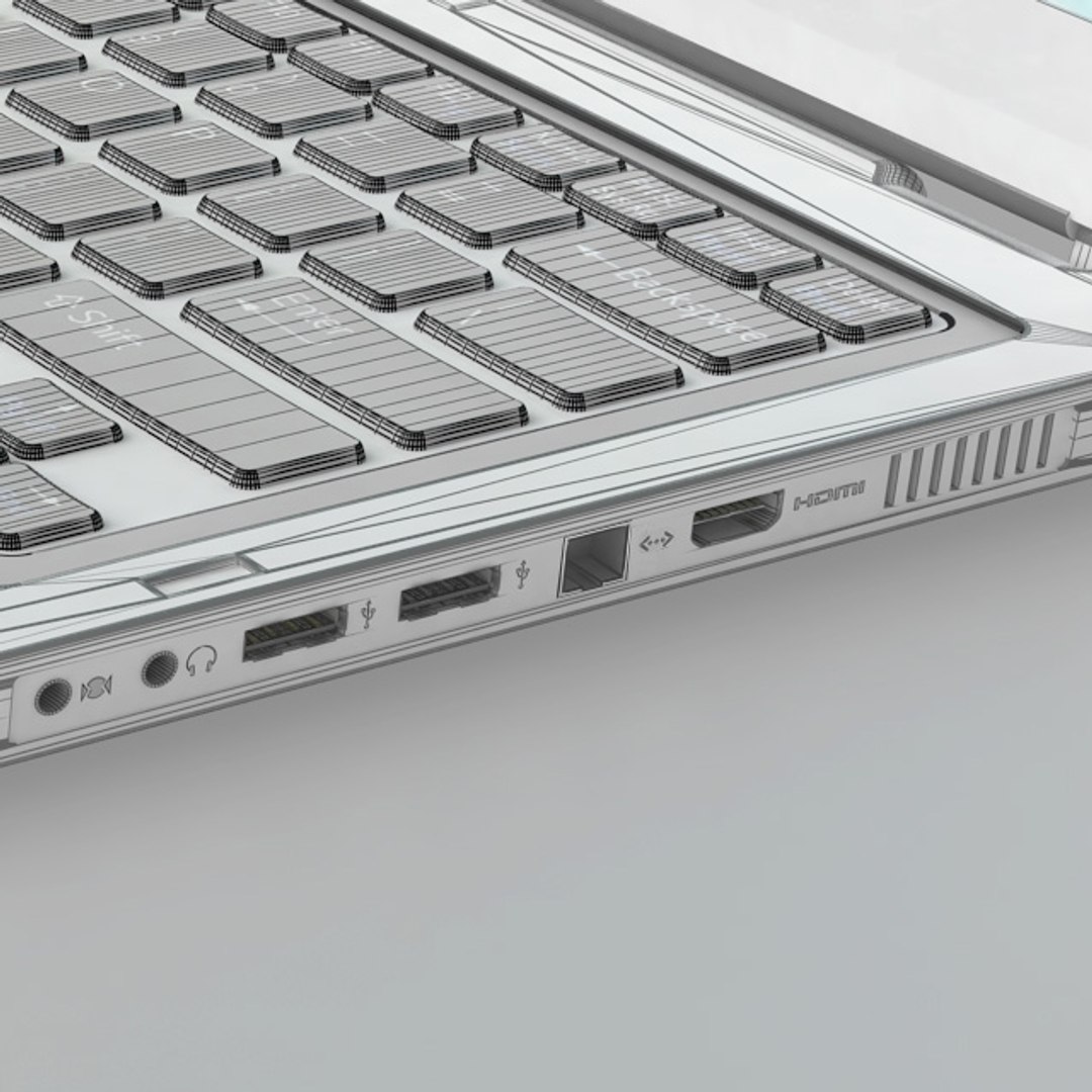 3d generic laptop keyboard model