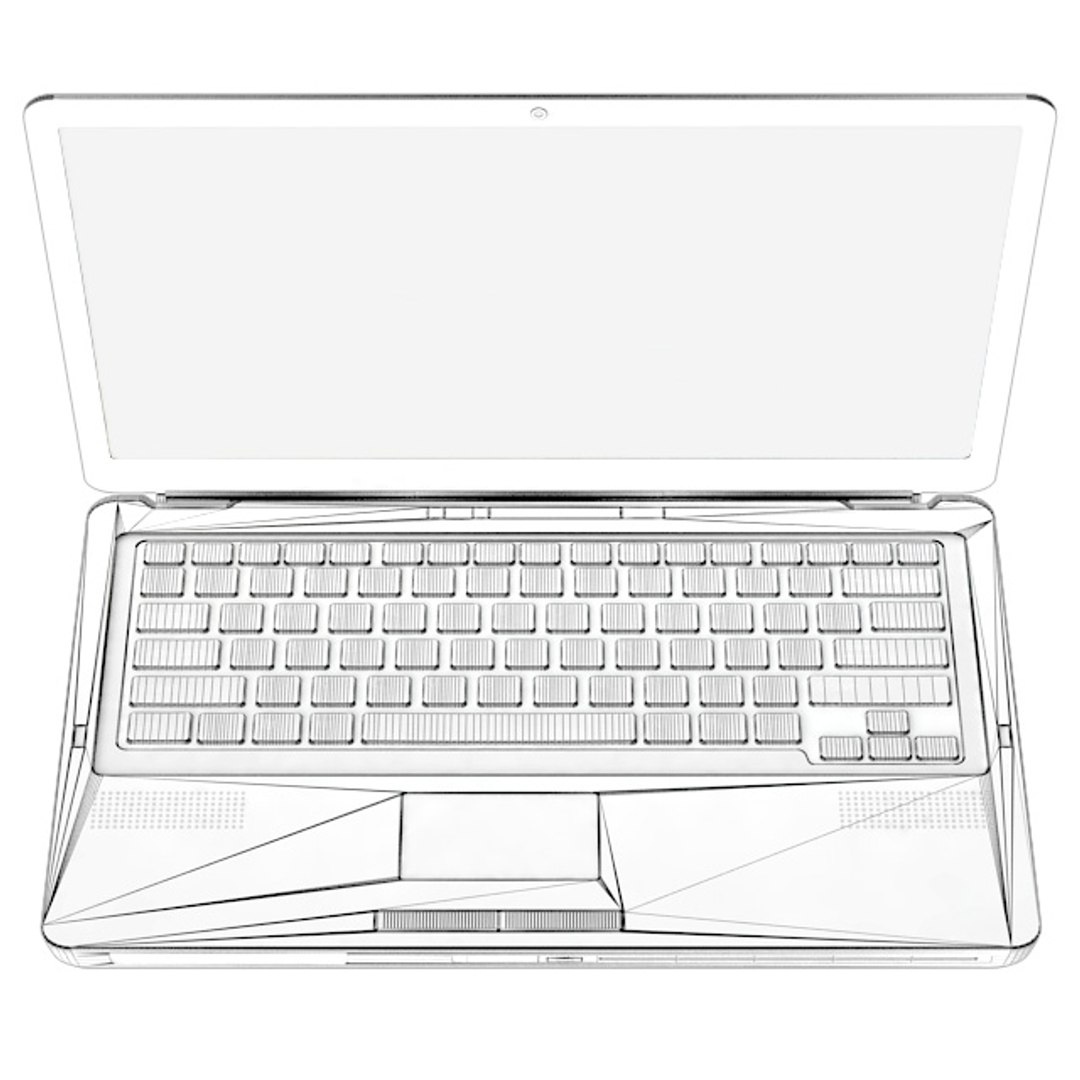 3d generic laptop keyboard model