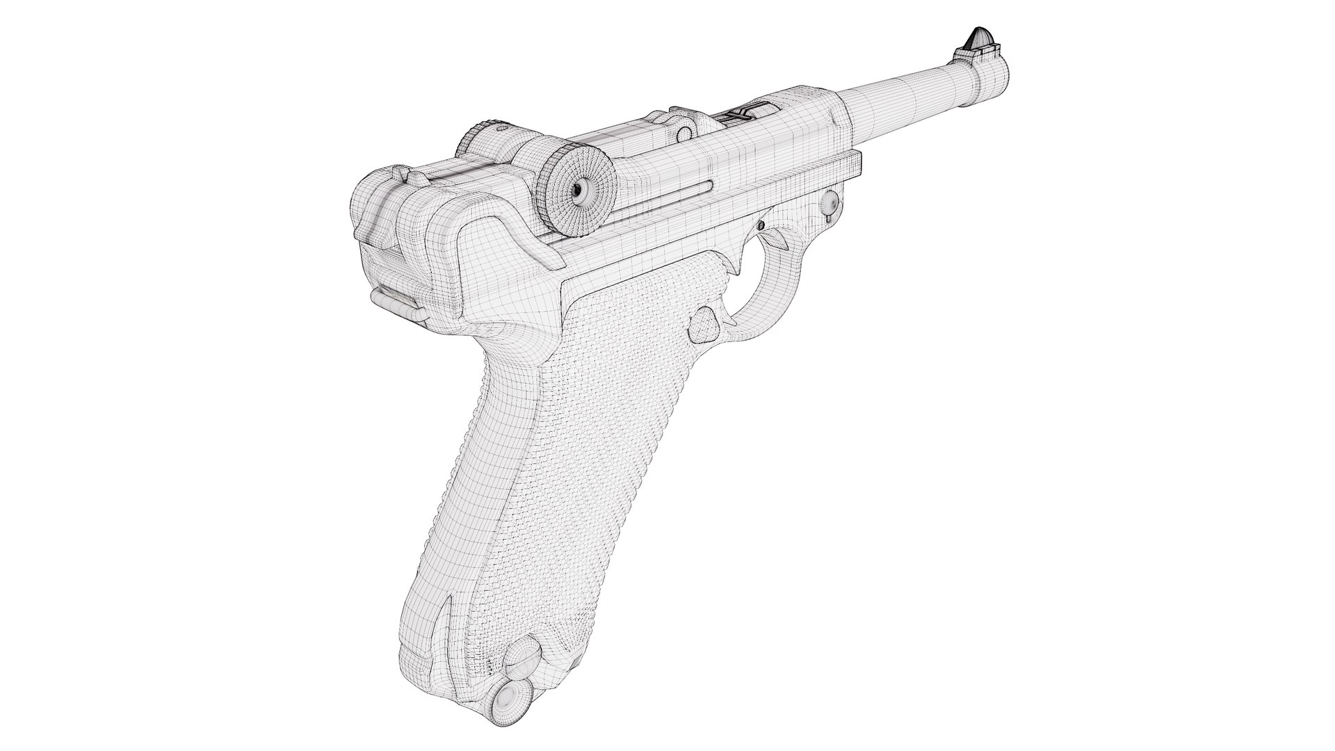 3D Luger P08 Parabellum Pistol - TurboSquid 1761656
