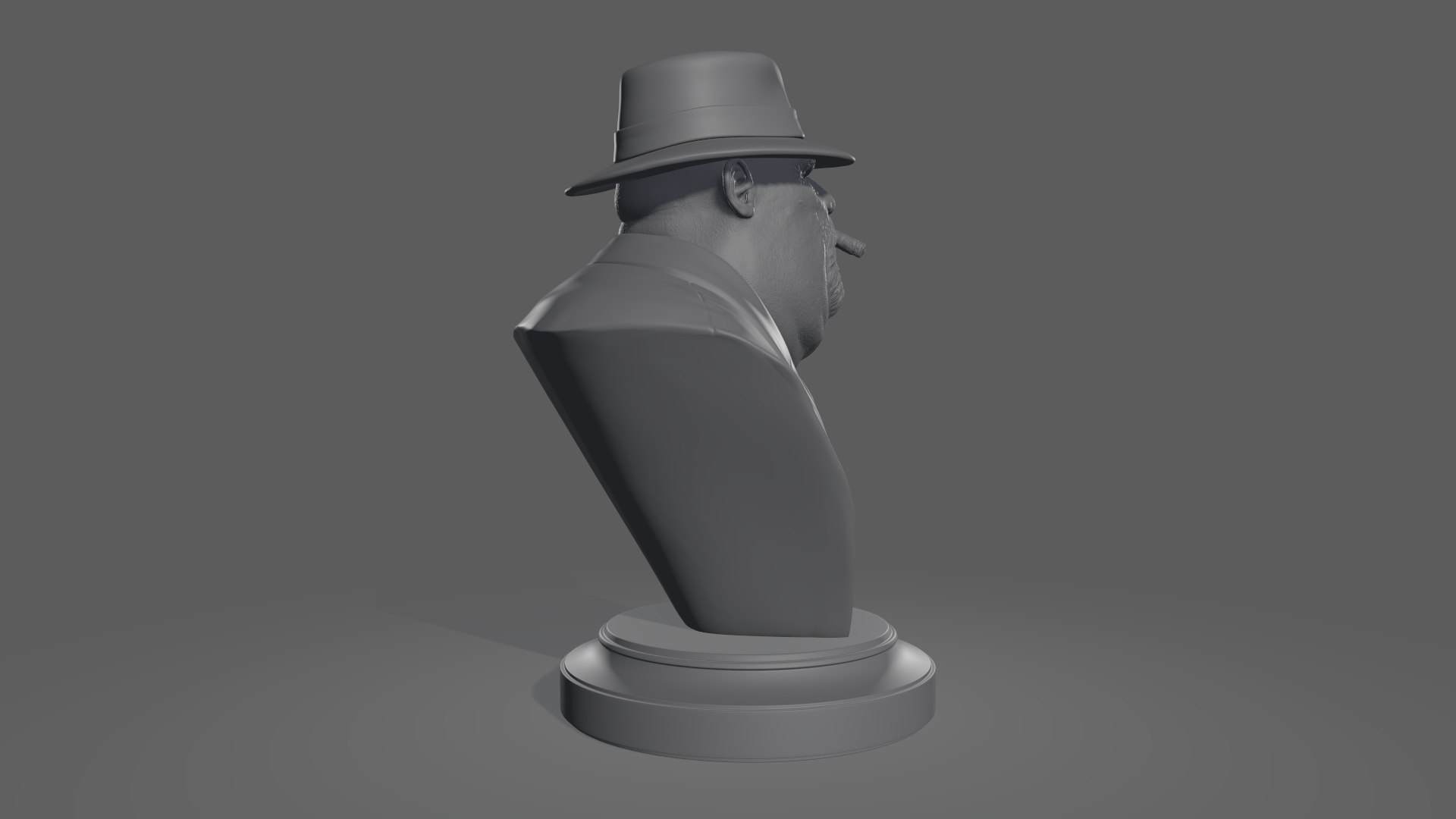 3D Mafia Boss Bust Model - TurboSquid 1564667