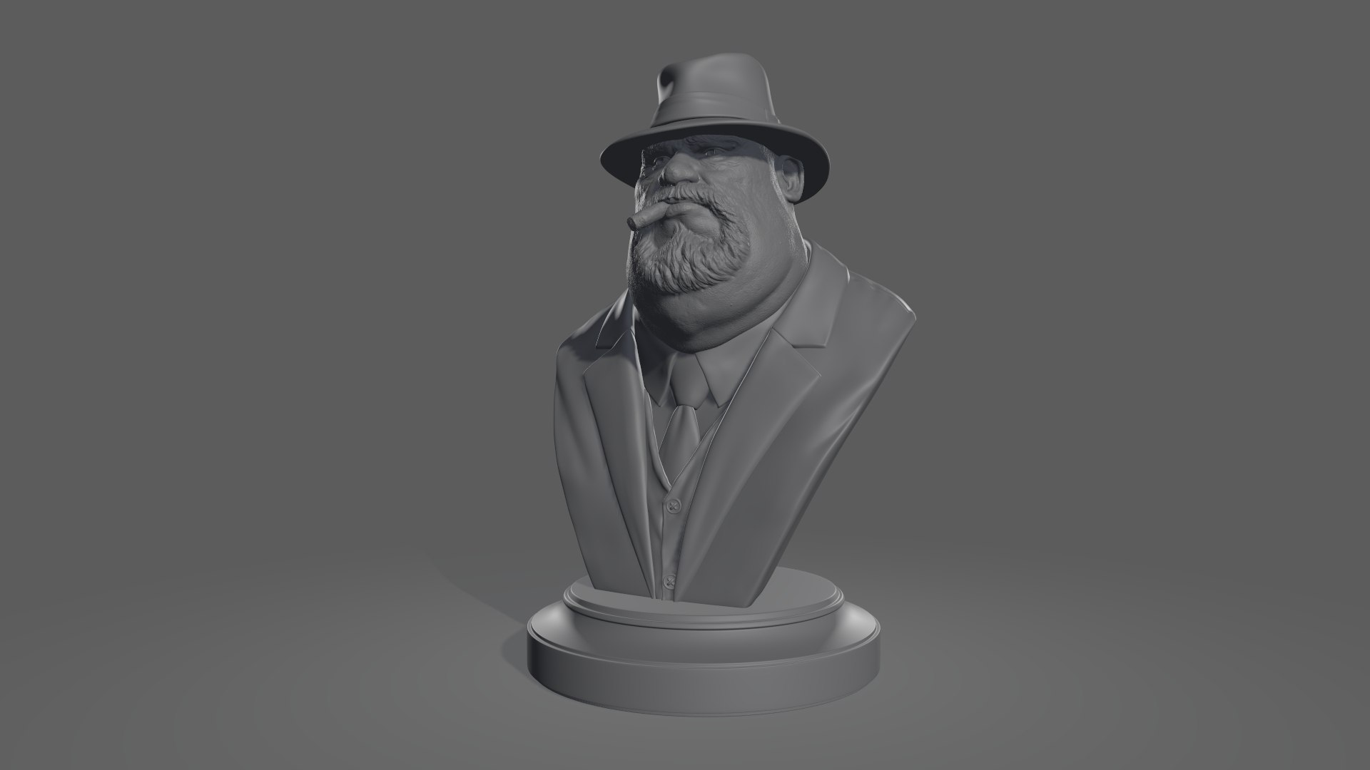 3D Mafia Boss Bust Model - TurboSquid 1564667