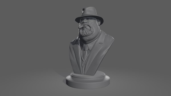 3D mafia boss bust model - TurboSquid 1564667