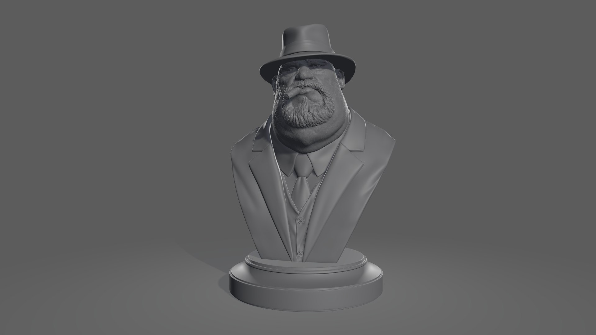 3D Mafia Boss Bust Model - TurboSquid 1564667