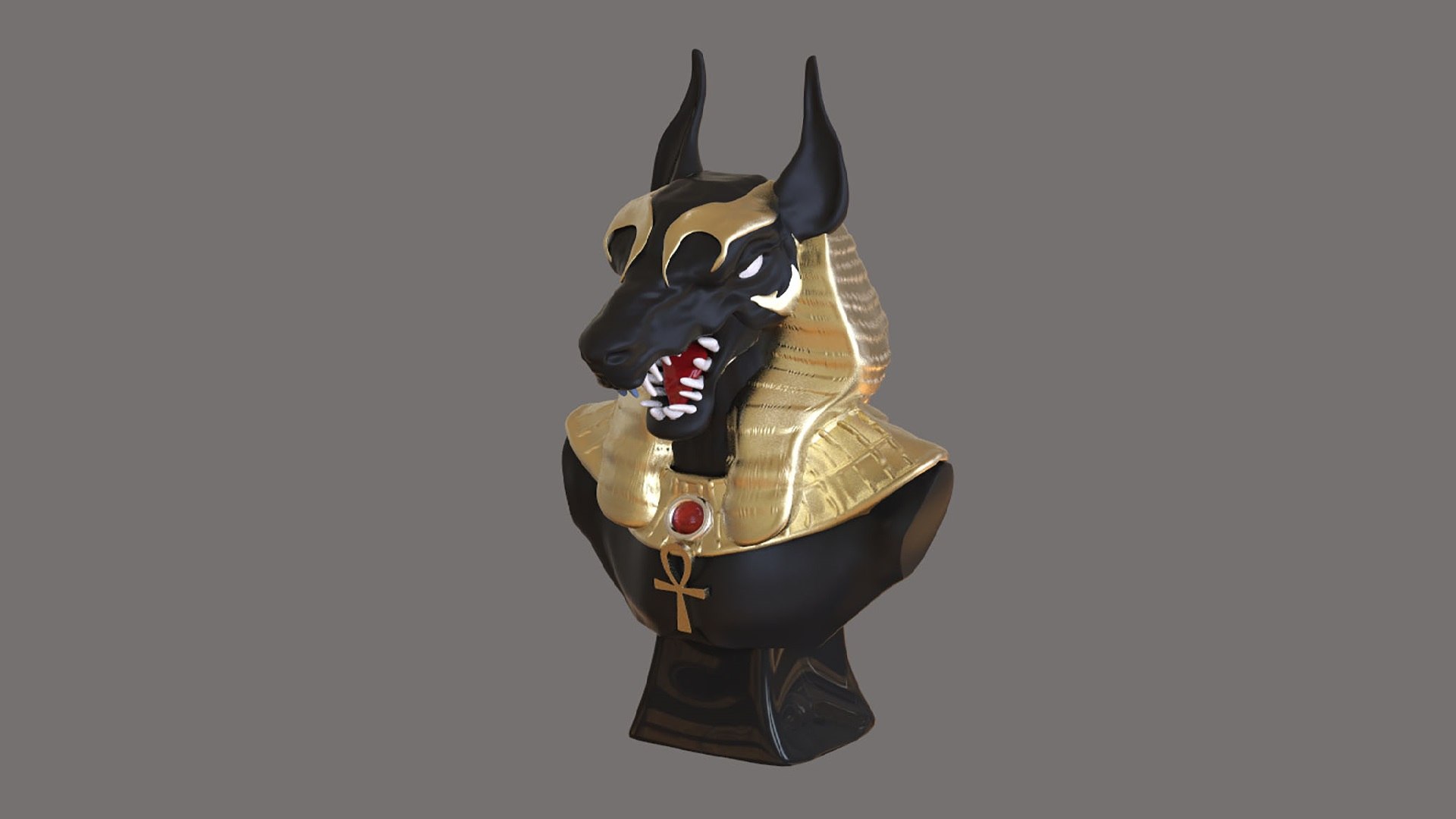 3D Anubis Bust - TurboSquid 1687529