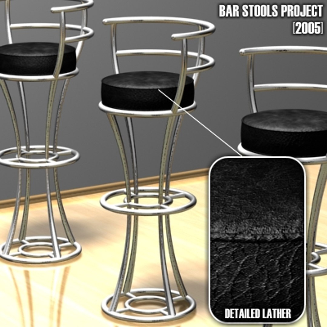 3d Model Bar Stools