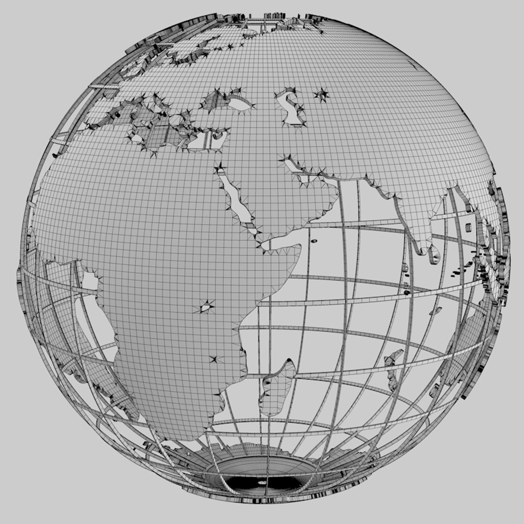 3d Caged Globe Model