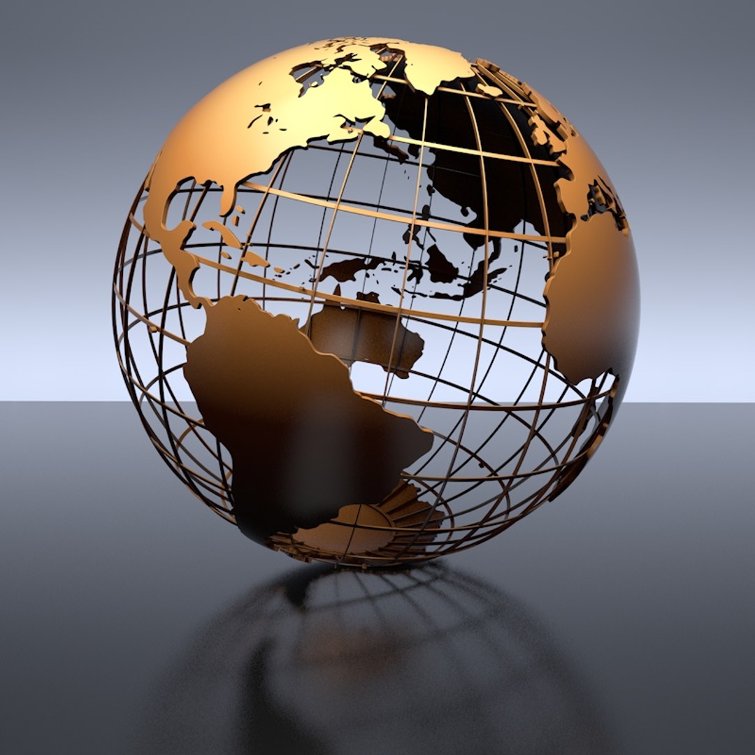 3d Caged Globe Model