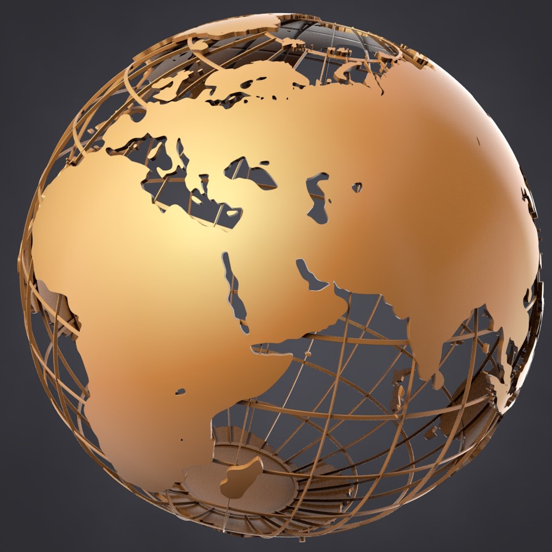 3d Caged Globe Model