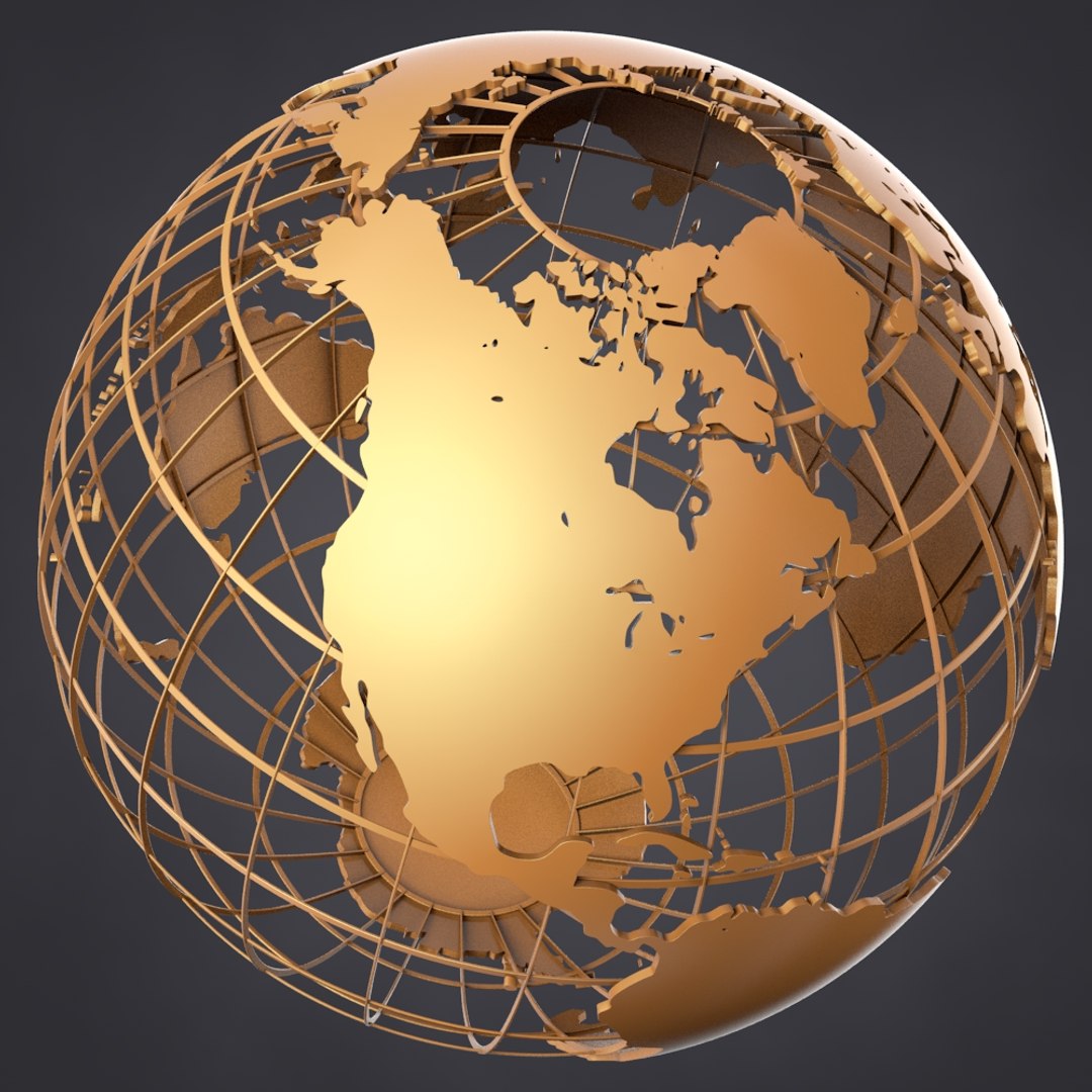 3d Caged Globe Model