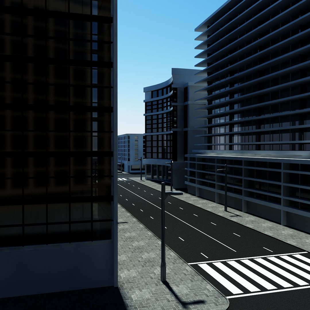 3d City Street Model