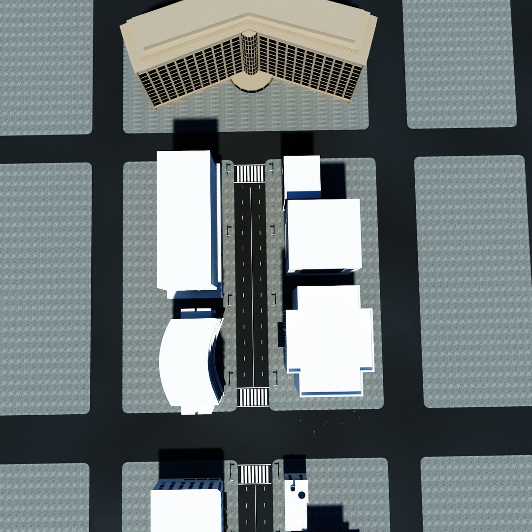 3d City Street Model