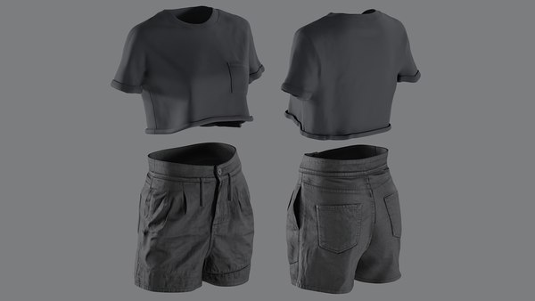 Realistic women s shorts 3D model - TurboSquid 1590673