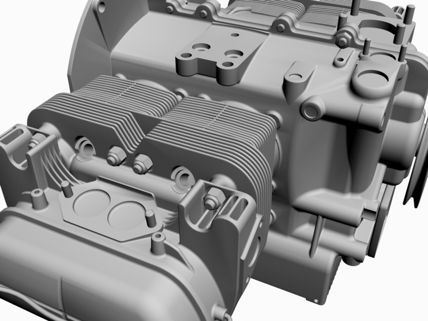 Air Cooled Flat 4 3d Model