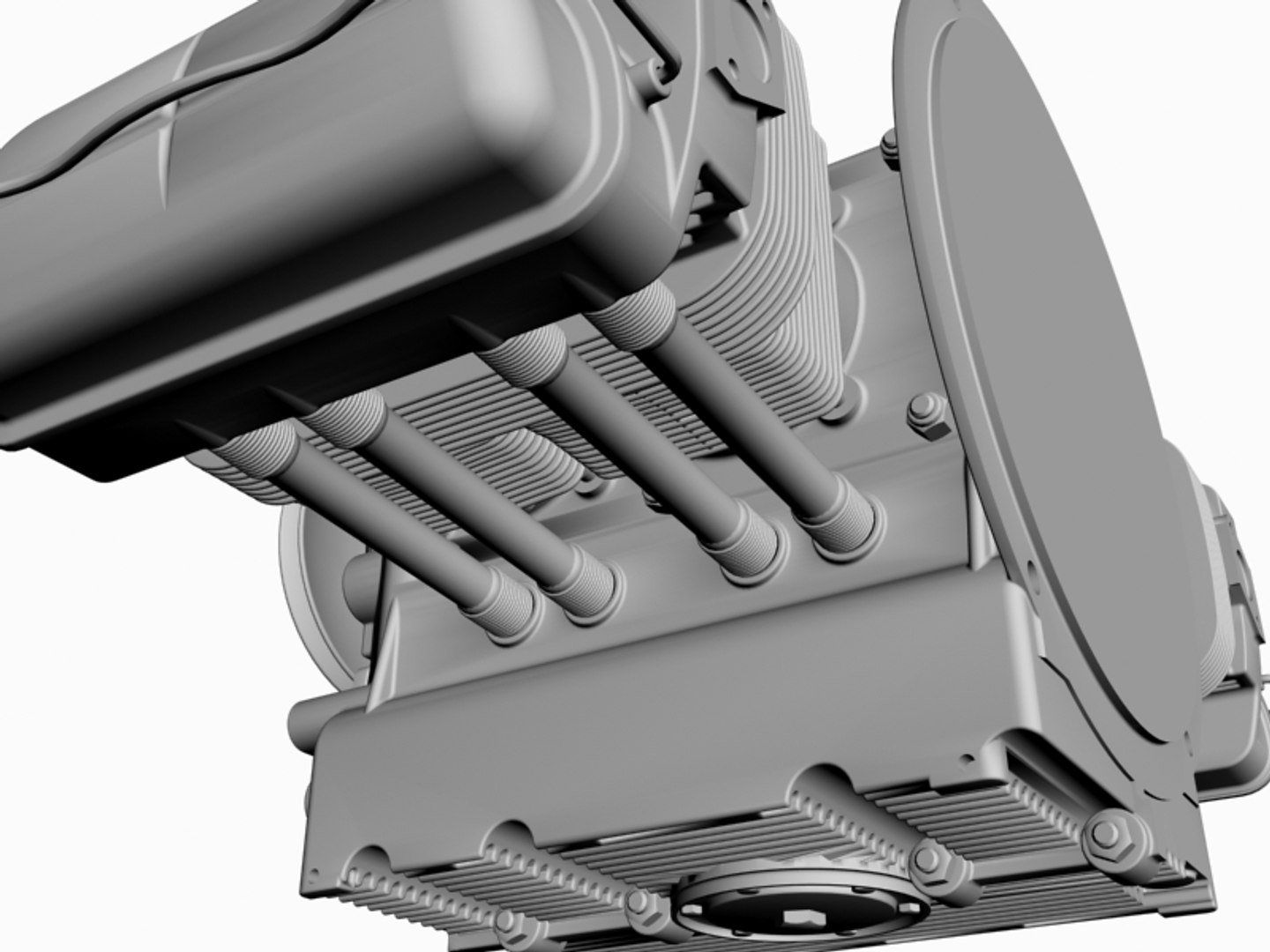 Air Cooled Flat 4 3d Model