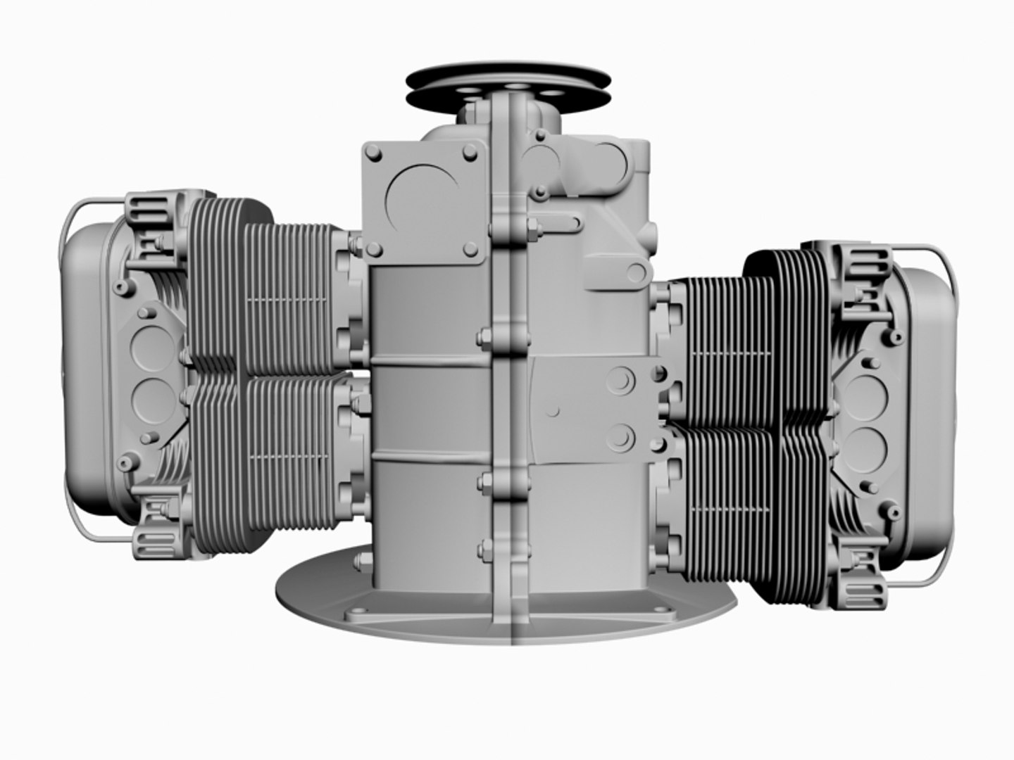 Air Cooled Flat 4 3d Model